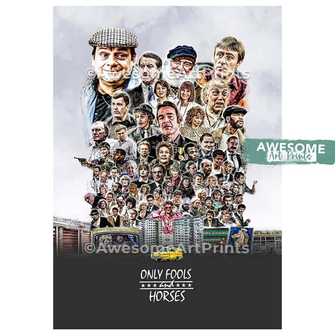 Only Fools and Horses Poster Print, Digital Illustration British Wall ...