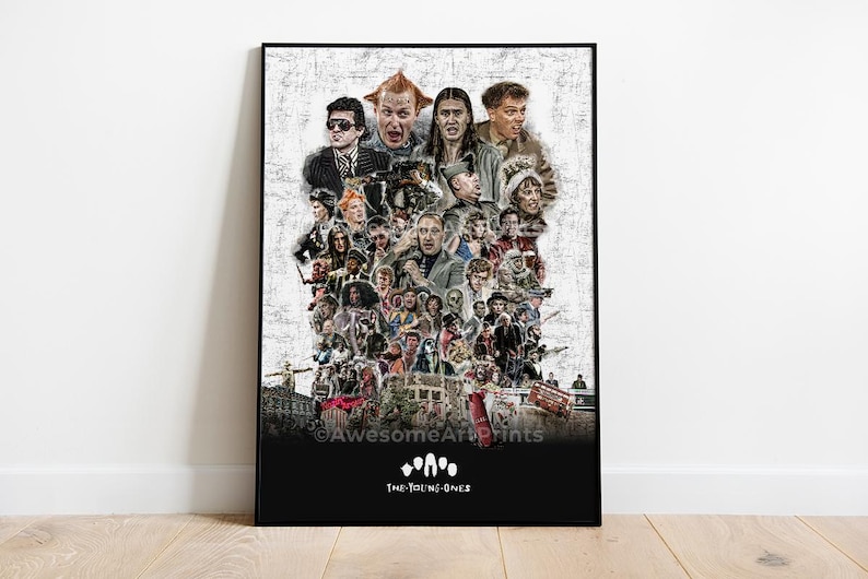 The Young Ones Rik Mayall Poster Print, Digital Illustration British ...