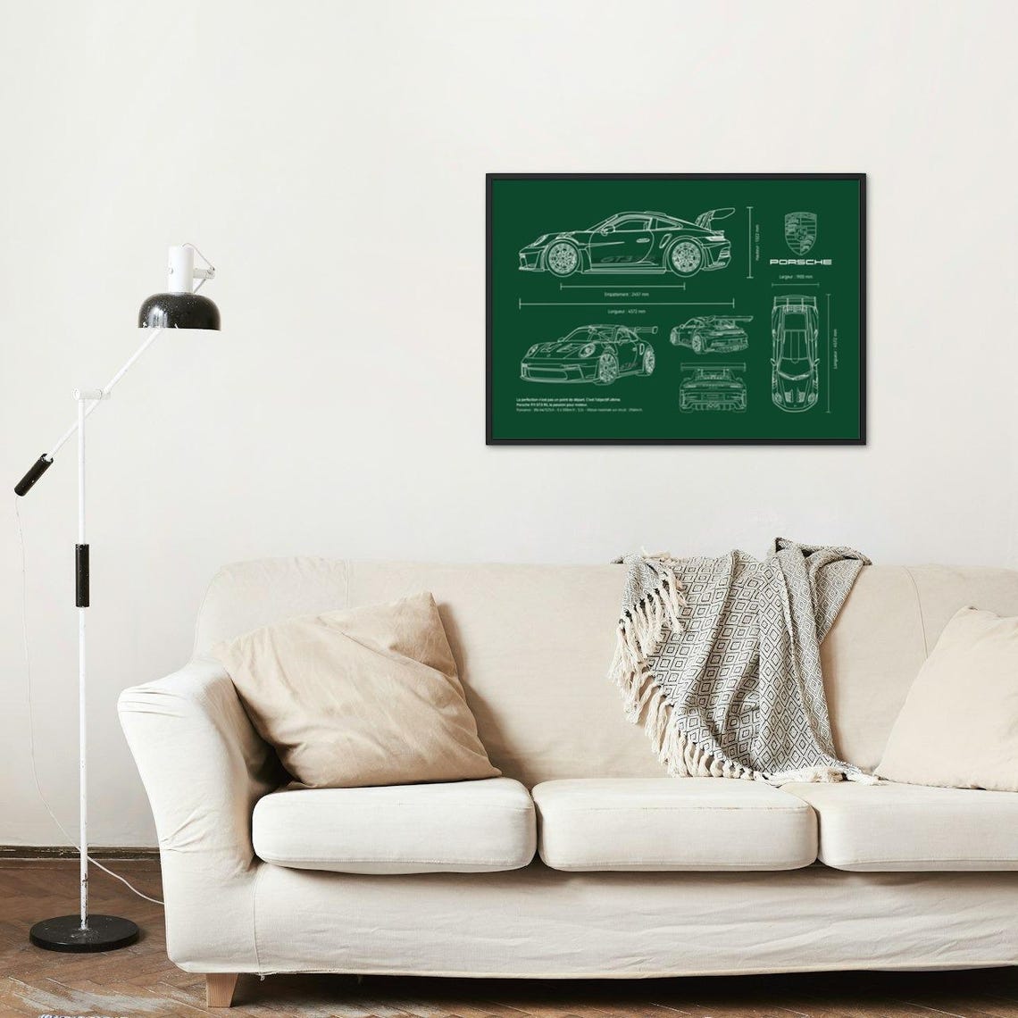 POSTER - Porsche 911 GT3 RS - Detailed Technical Drawing - Etsy
