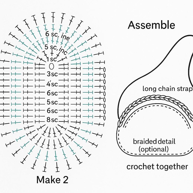 Chunky Crochet Half-moon Bag Pattern - Easy DIY Crossbody Purse ...