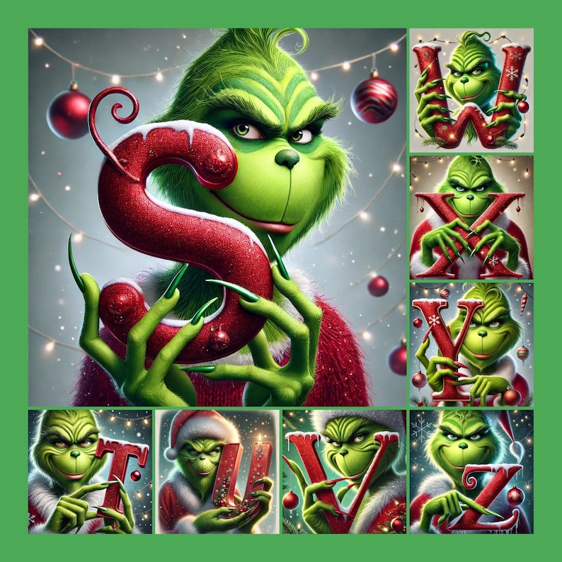 Prints Grinch Alphabet - Etsy