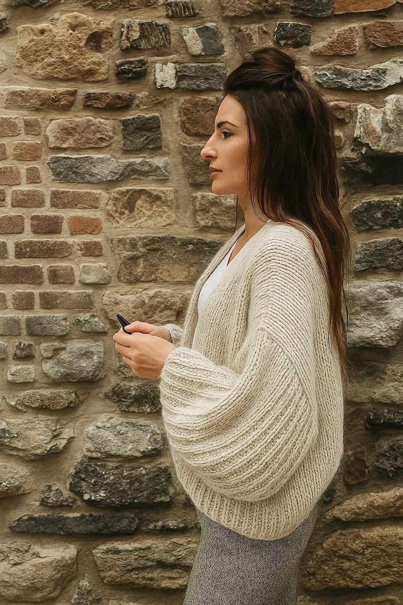 Oversized Cardigan Knitting Pattern – Chunky Knit Sweater PDF for Women ...