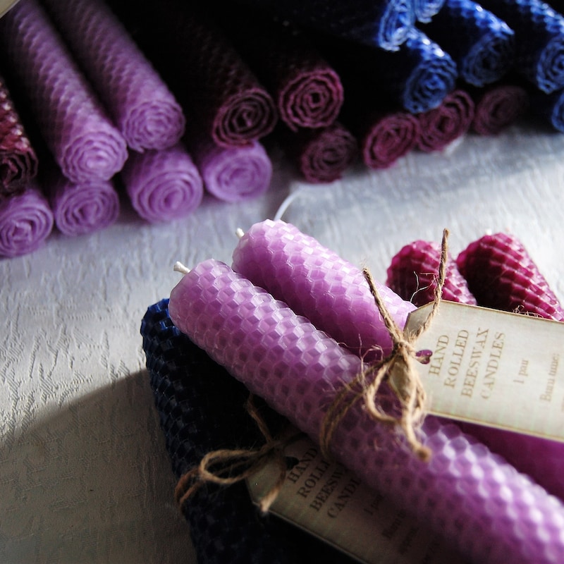 Purple Candles - Etsy