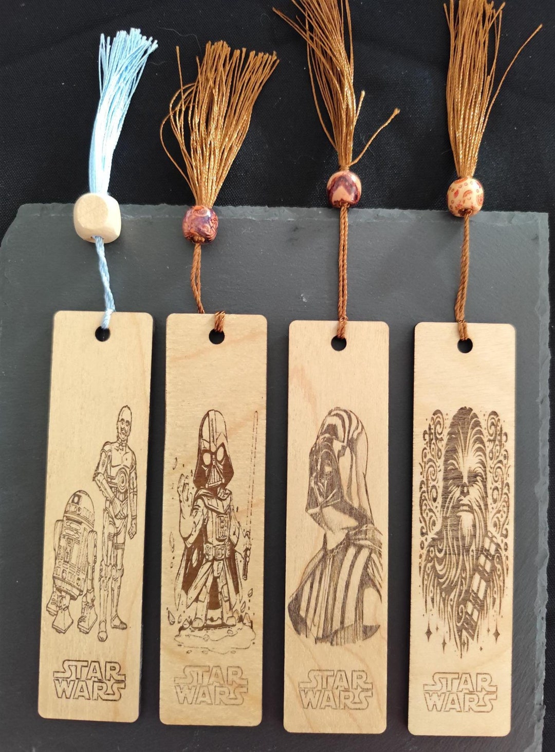 Wooden Bookmark, Inspired by the Star Wars Theme, Handmade, Original ...