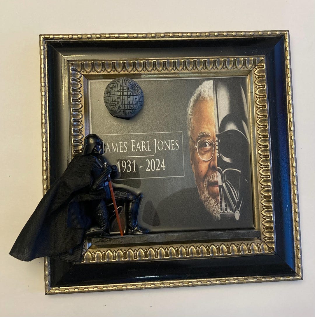 Darth Vader Tribute Pop Culture Frame Art Gift Star Wars James Earl ...