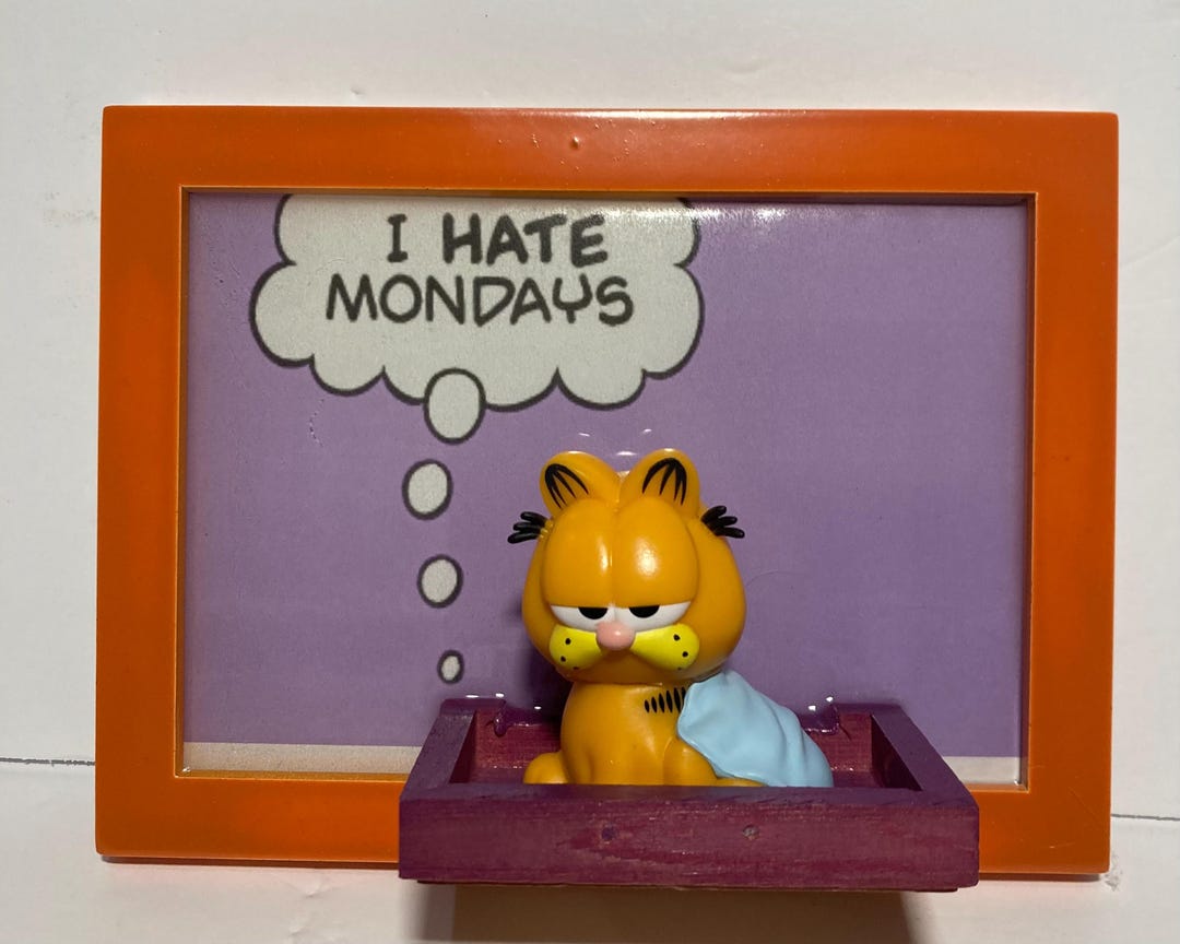 Garfield “I Hate Mondays” 3d Picture Frame Art - Etsy