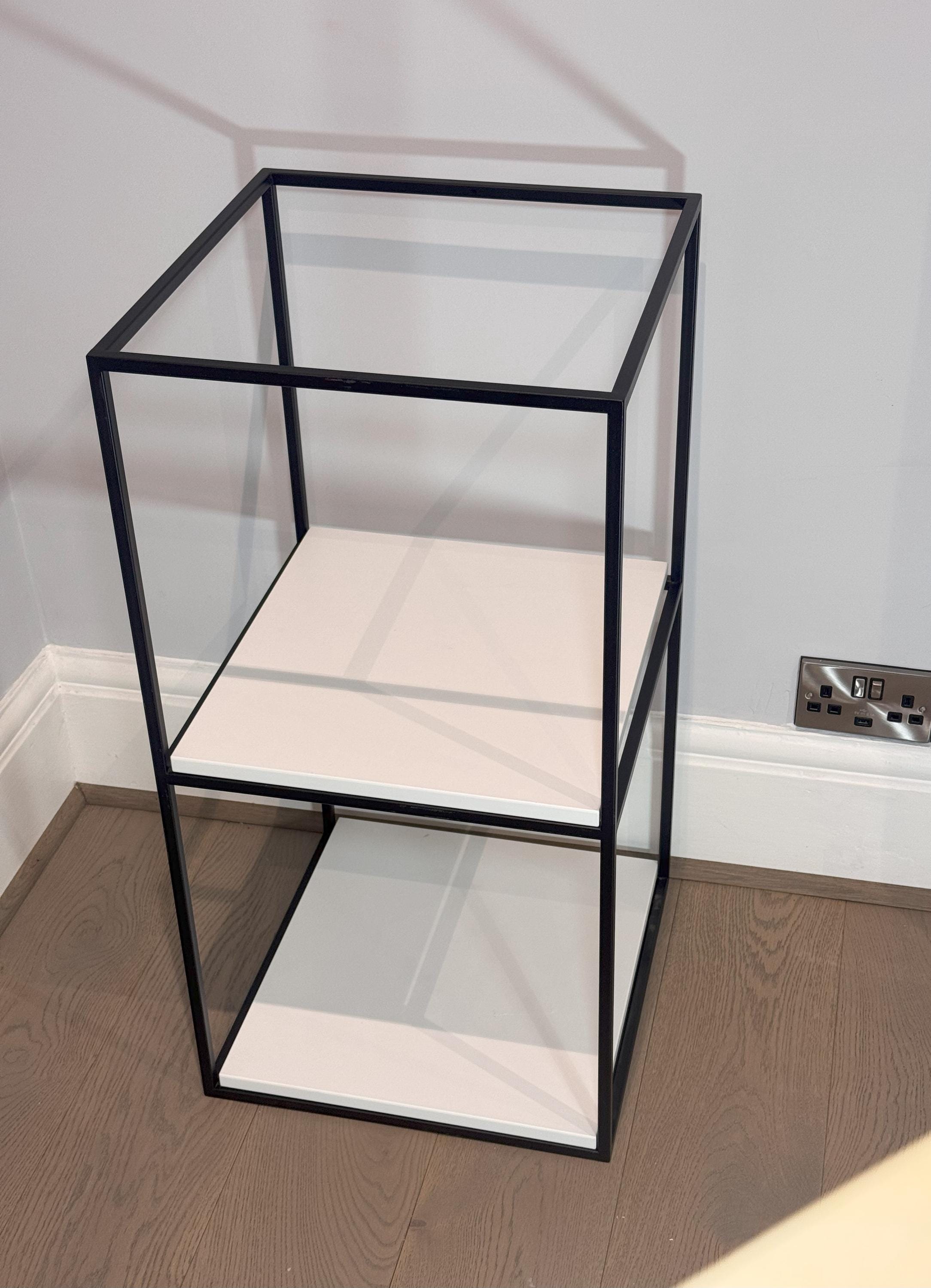 Modular Steel Grid Wood Shelving System - Perfect as a Bookcase ...