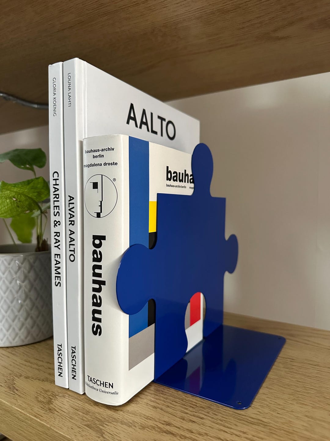 Puzzle Piece Shaped Metal Book End Divider - Perfect to Keep Your ...