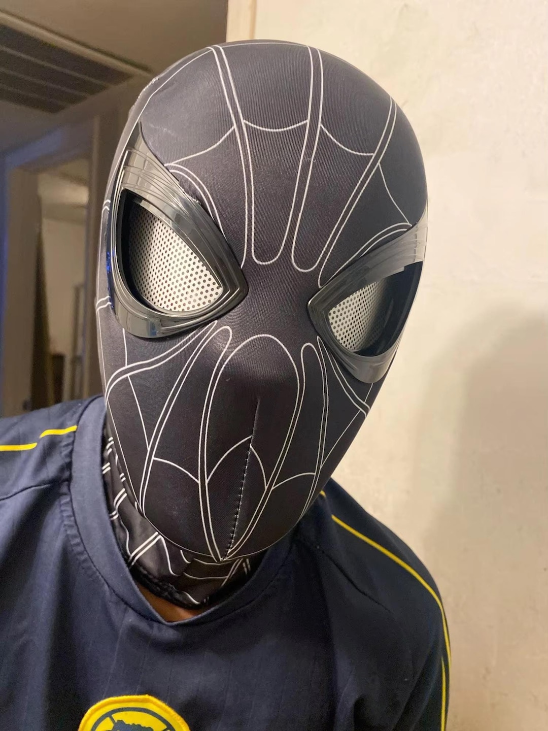 Buy Spiderman Noir Mask Black Spider-man Mask With Moving Eyes ...
