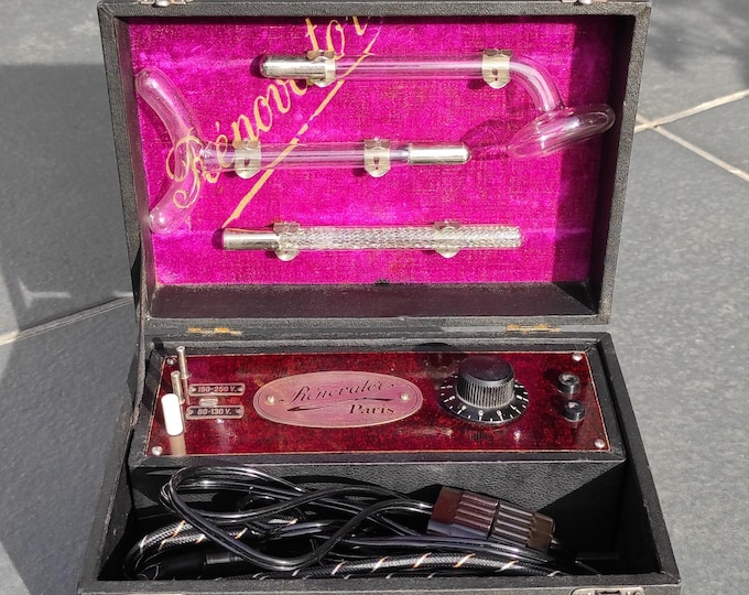 Violet Ray "renovator" Electrotherapy Tesla Coil Machine High Frequency ...