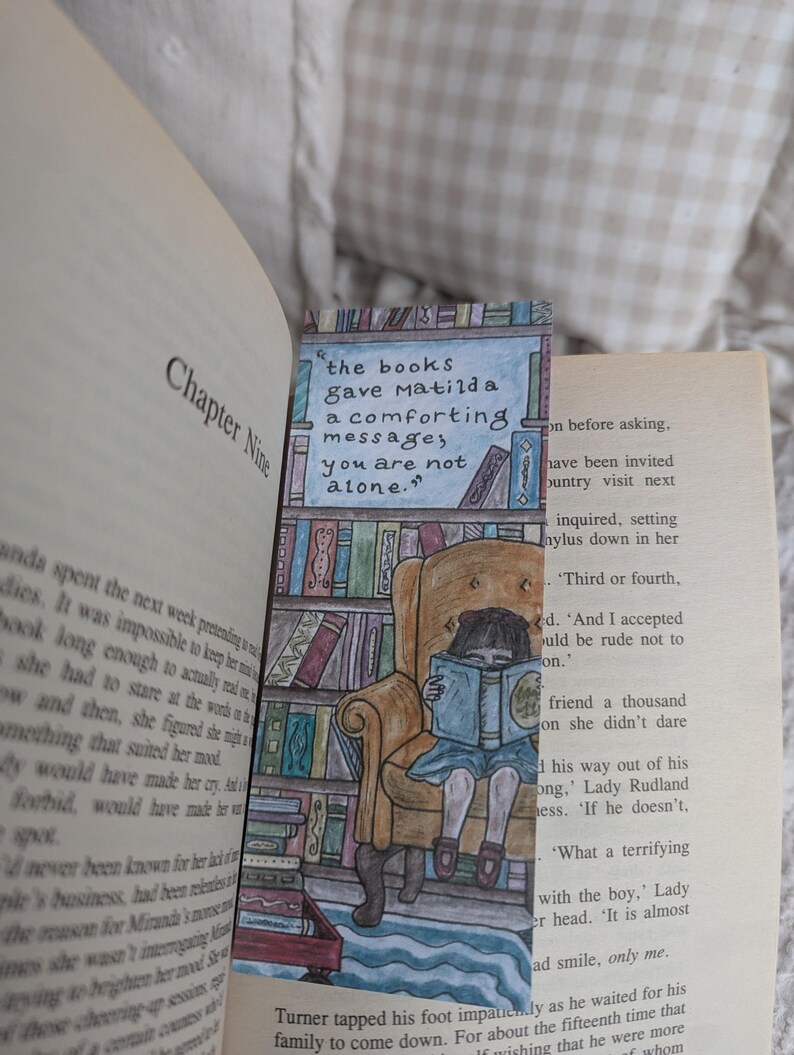 Matilda Inspired Bookmark: Book Lover Gift, 90s Nostalgia - Etsy