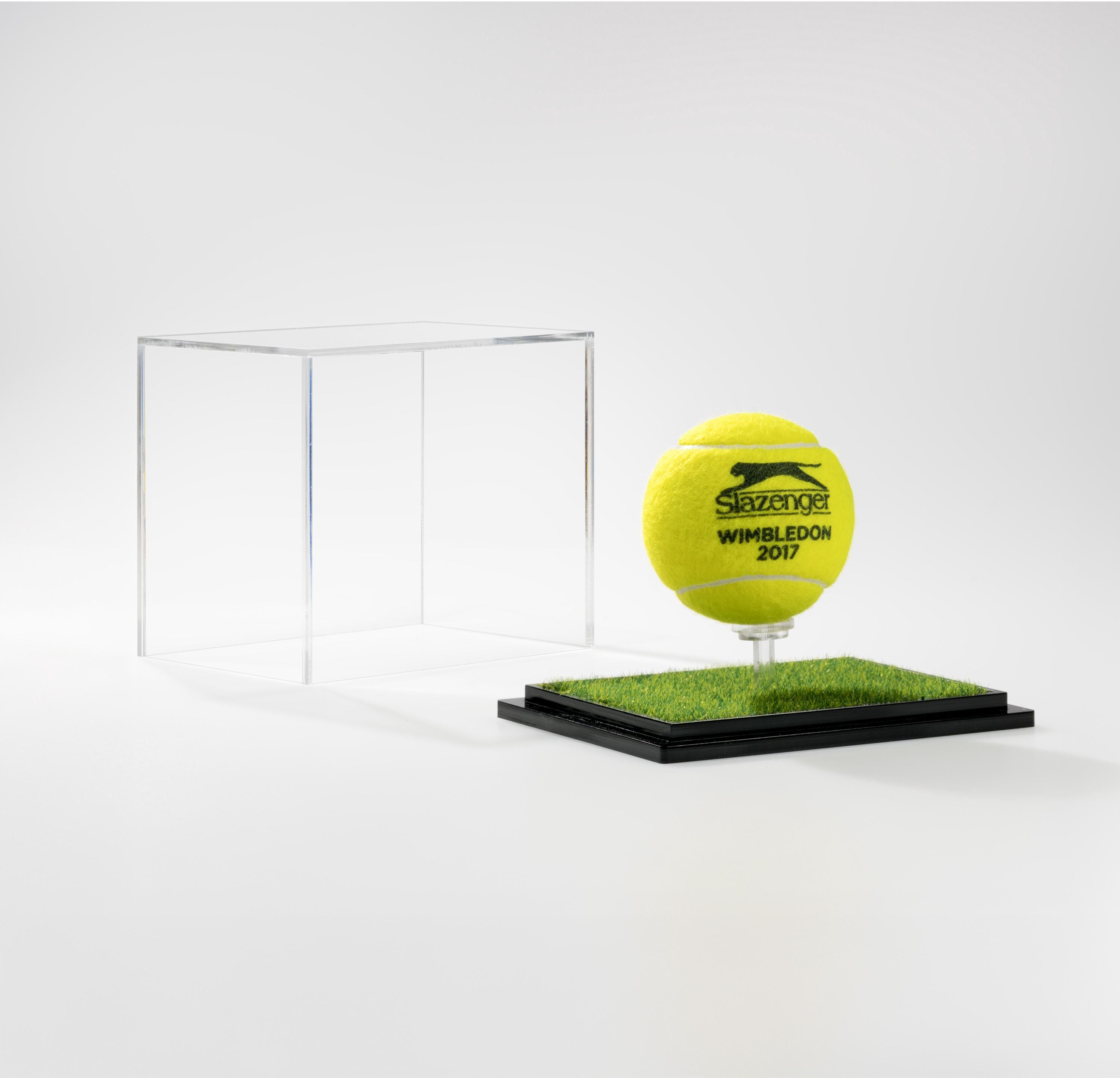 Customisable Tennis Ball Display Case – Turf or Solid Wood Base ...