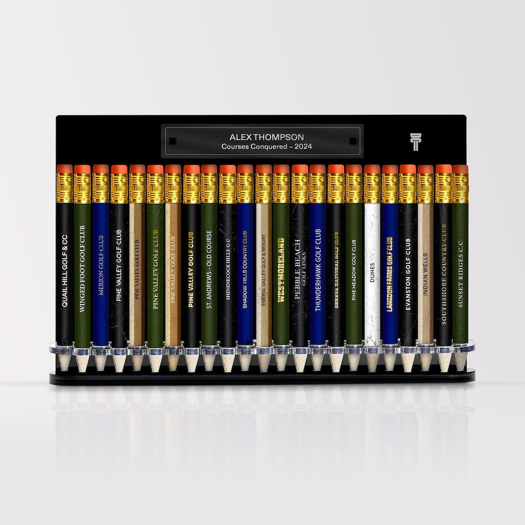 Black Acrylic Golf Pencil Display: Freestanding or Wall Mountable - Etsy