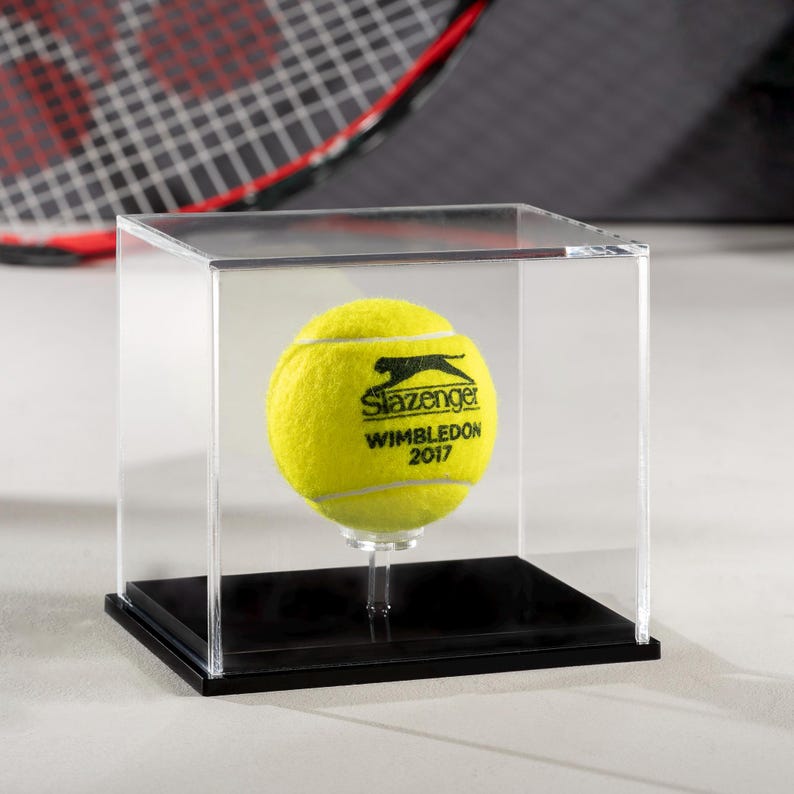 Customisable Tennis Ball Display Case – Turf or Solid Wood Base ...