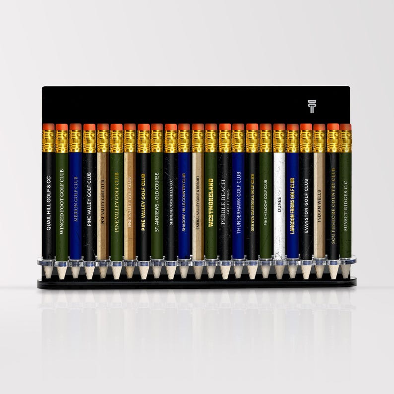 Black Acrylic Golf Pencil Display: Freestanding or Wall Mountable - Etsy