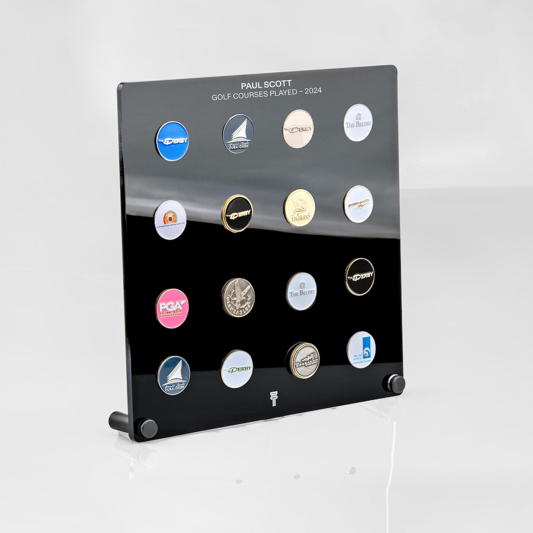 Golf Ball Marker Display Stand | Freestanding Magnetic | Stunning Black ...