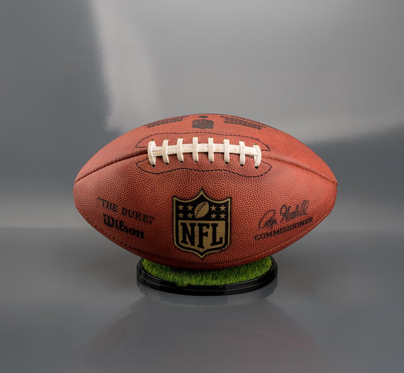 NFL Football Display Stand: Acrylic Base With Authentic Turf - Etsy