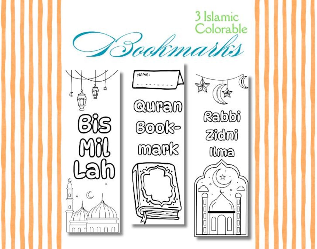 Islamic Bookmarks Printable Islamic School Islamic Activities Printable ...