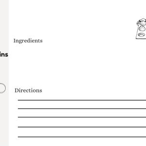 4x6 Recipe Card | Recipe Book Template | Instant Download Printable and ...