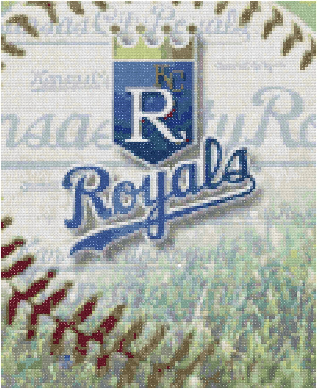 MLB Kansas City Royals Baseball Counted Cross Stitch Pattern - Etsy