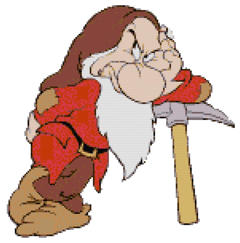Snow White Grumpy Dwarf Counted Cross Stitch Pattern - Etsy