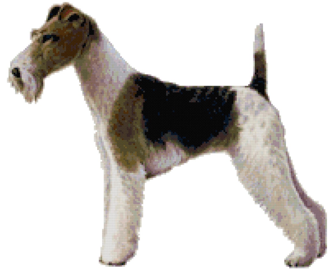 Wire Fox Terrier Dog Counted Cross Stitch Pattern - Etsy