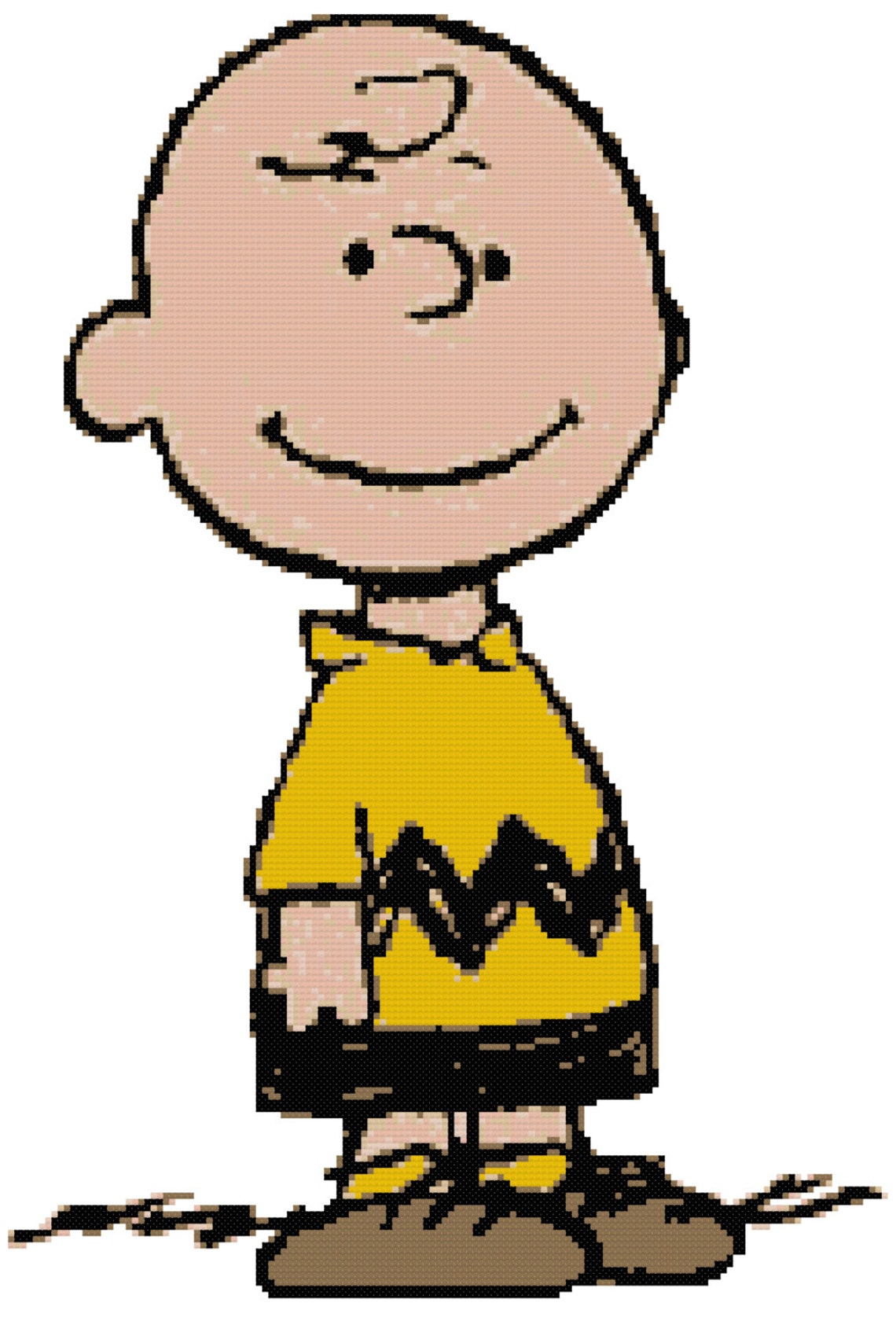 Peanuts Charlie Brown Counted Cross Stitch Pattern - Etsy