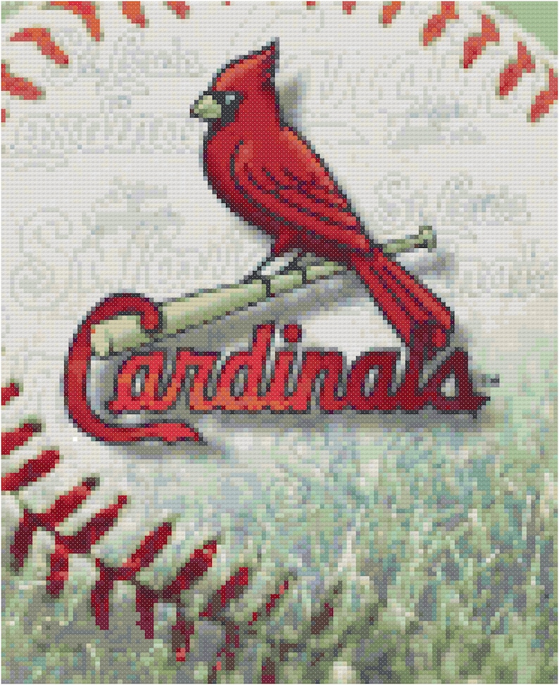 MLB St Louis Cardinals Baseball Counted Cross Stitch Pattern - Etsy