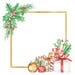 Christmas Border Clipart Winter Frame Floral Presents Invitation Thank ...
