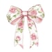 Pink Coquette Ribbon Bow PNG Watercolor Wedding Flower Clipart Colorful ...