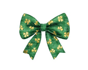 Green Coquette Bow PNG St. Patricks Day Watercolor Floral Greenery ...