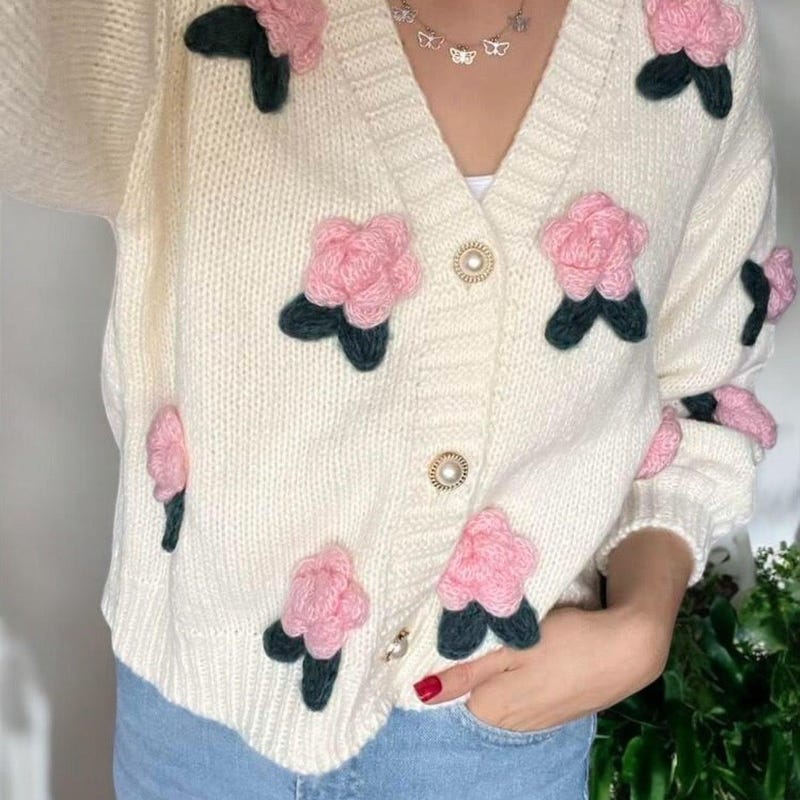Flower Sweater - Etsy