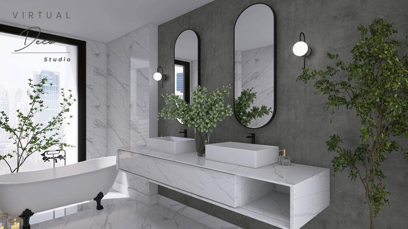 3D Bathroom Design, Bathroom Virtual Renovation, Architectural Rendering, Custom Rendering ...