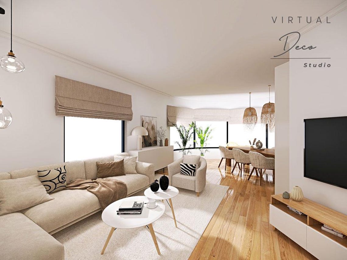 Living Room Design and 3D Modeling, 3D Rendering, Residential ...