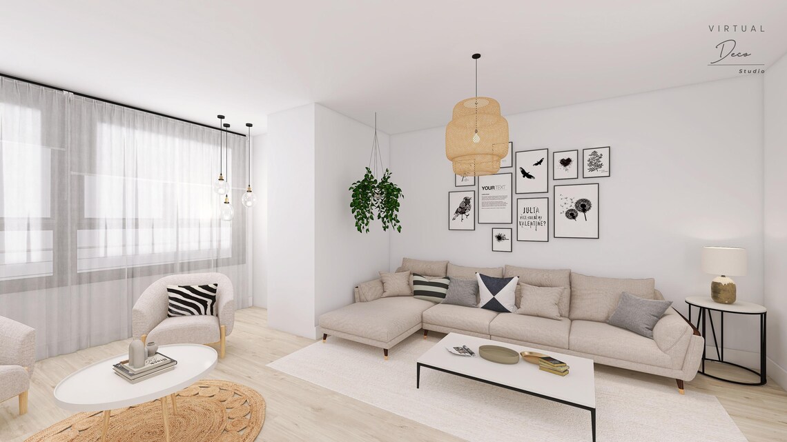 Living Room Design and 3D Modeling, 3D Rendering, Residential ...