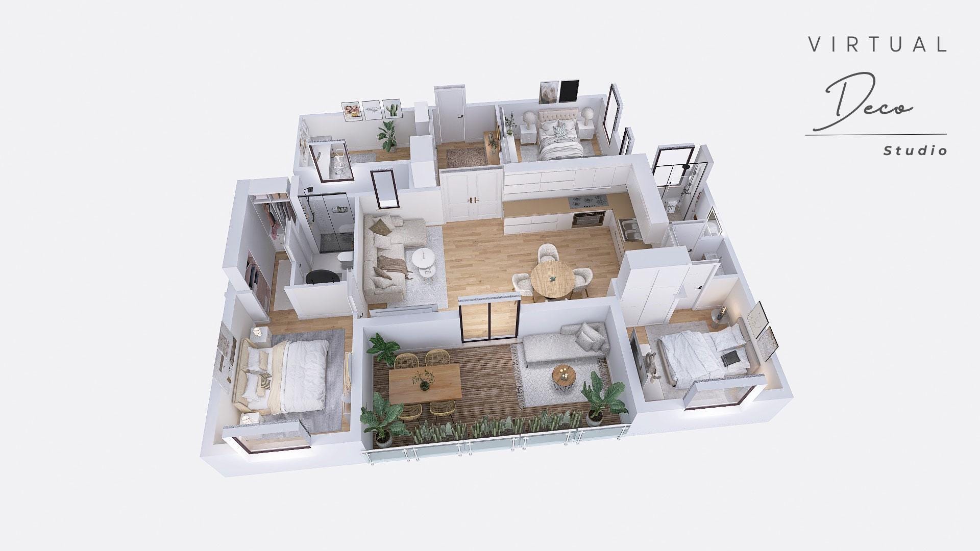 3D Floor Plan, 3D Site Map, Virtual Interior Planning Design, 2d Plan ...