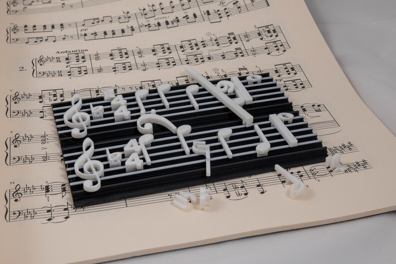 3d Printed Notes and Staff for Music Education, Aural Skills, Music ...