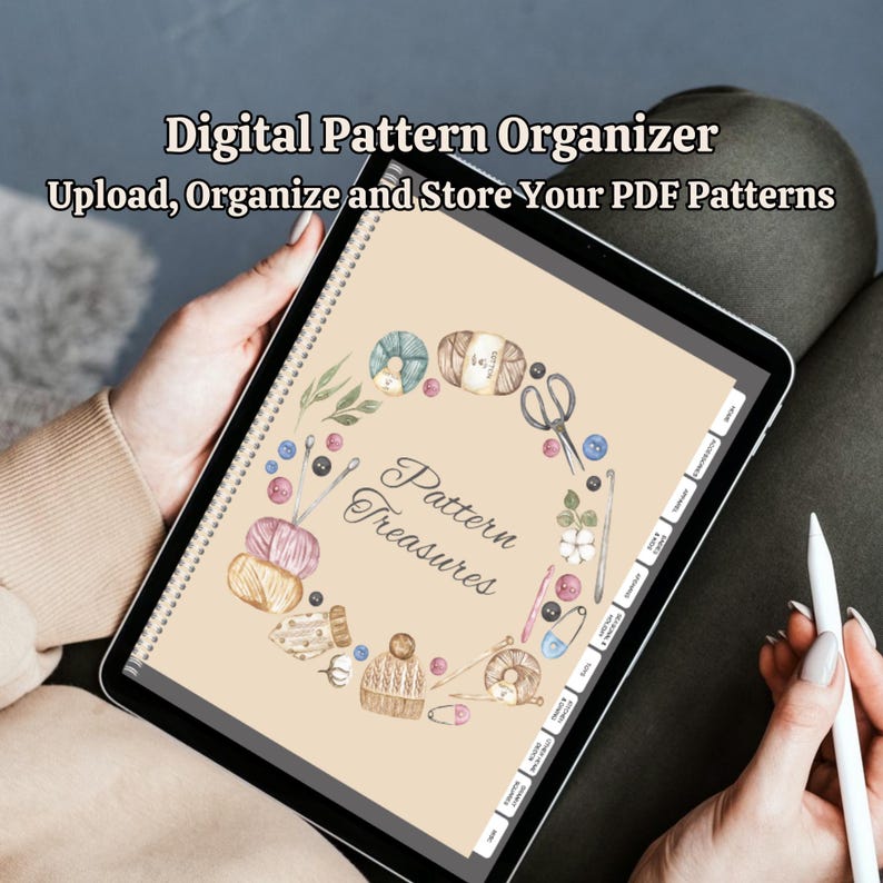 Digital Knit/crochet Pattern Organizer, PDF Pattern Organizer, Craft ...