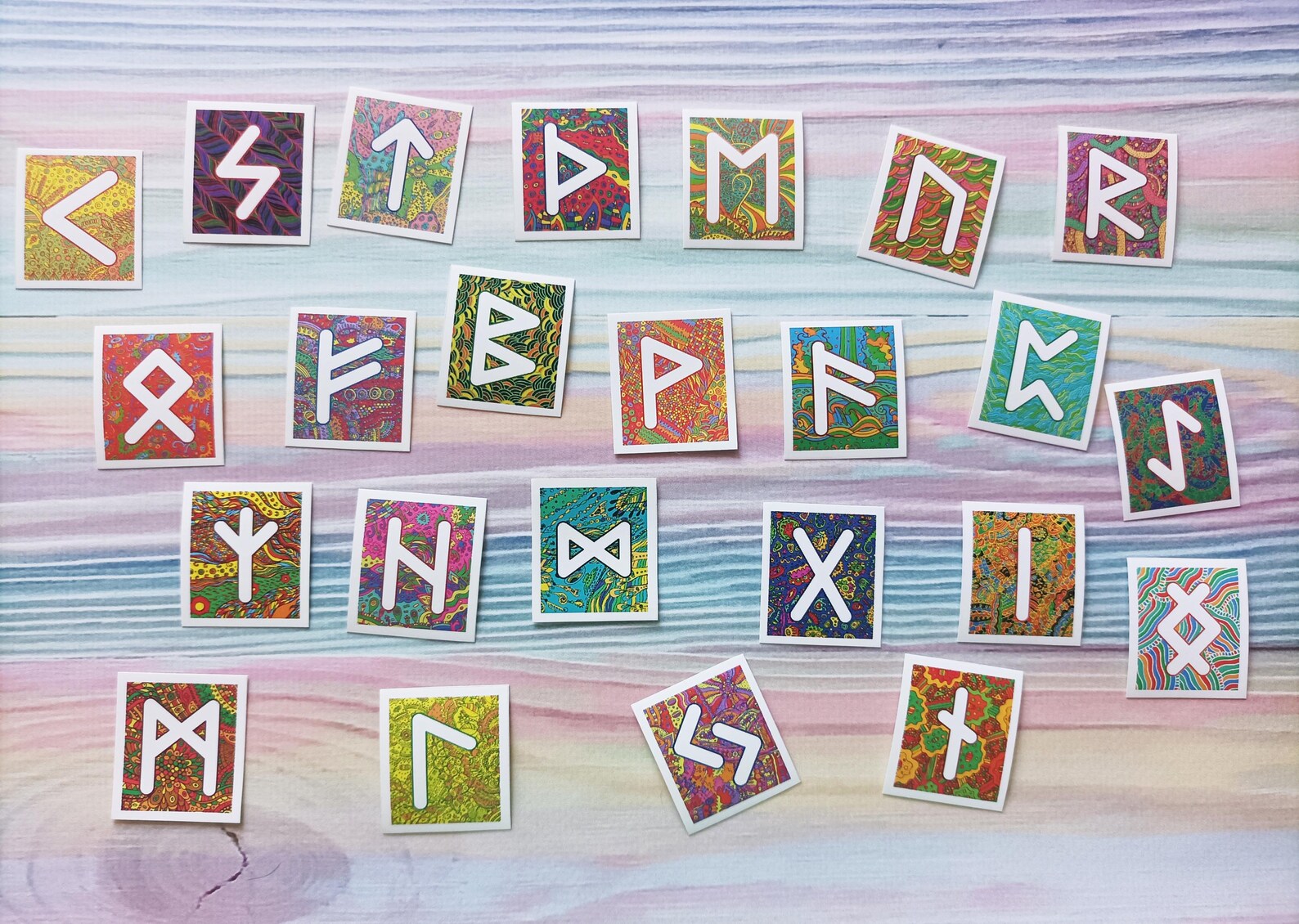 Futhark Viking Runes Sticker Set of 24 Scandinavic Norse Pagan Elder ...