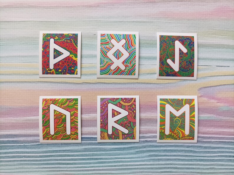 Futhark Viking Runes Sticker Set of 24 Scandinavic Norse Pagan Elder ...