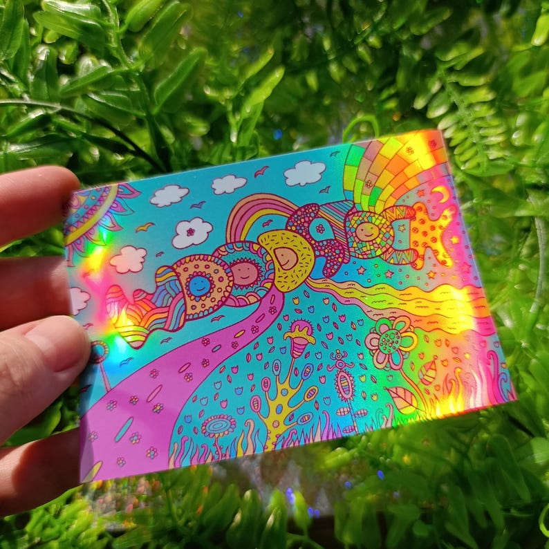 Woodstock Sticker Hippie Holo Trippy 60s Decal Psychedelic Holographic ...