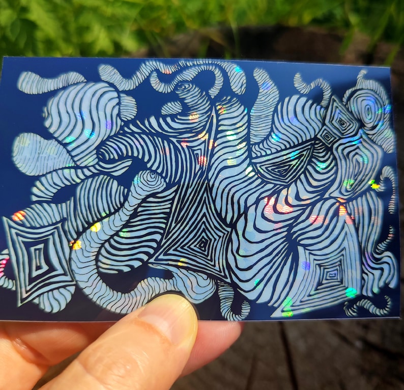 Surreal Psychedelic Holo Trippy Sticker Weird Prism Abstract Phone Case ...