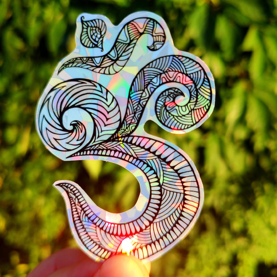 Om Holo Spiritual Sticker Yoga Mindfulness Meditation Psychedelic ...