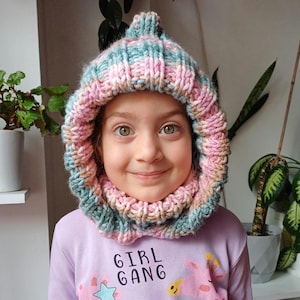 Hand-knitted Balaclava Hood With Face Mask - Soft and Warm, Unisex ...