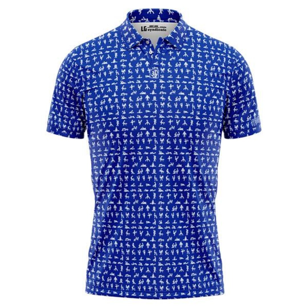 Syndicate NSFW Stick Figure Fun Performance Polo Blue - Etsy