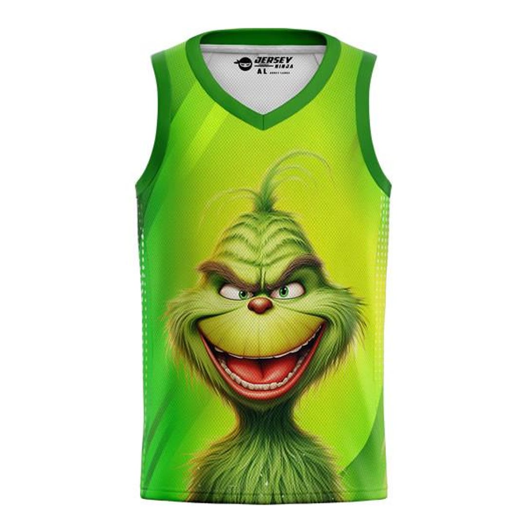 Grinch 3D Happy Smile Performance Tank - Etsy