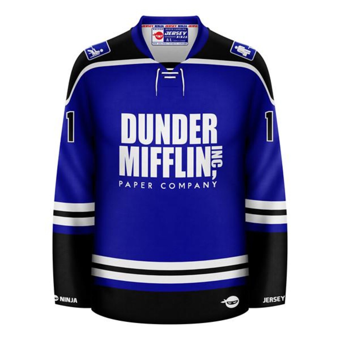 Dunder Mifflin Michael Scott Blue Hockey Jersey - Etsy