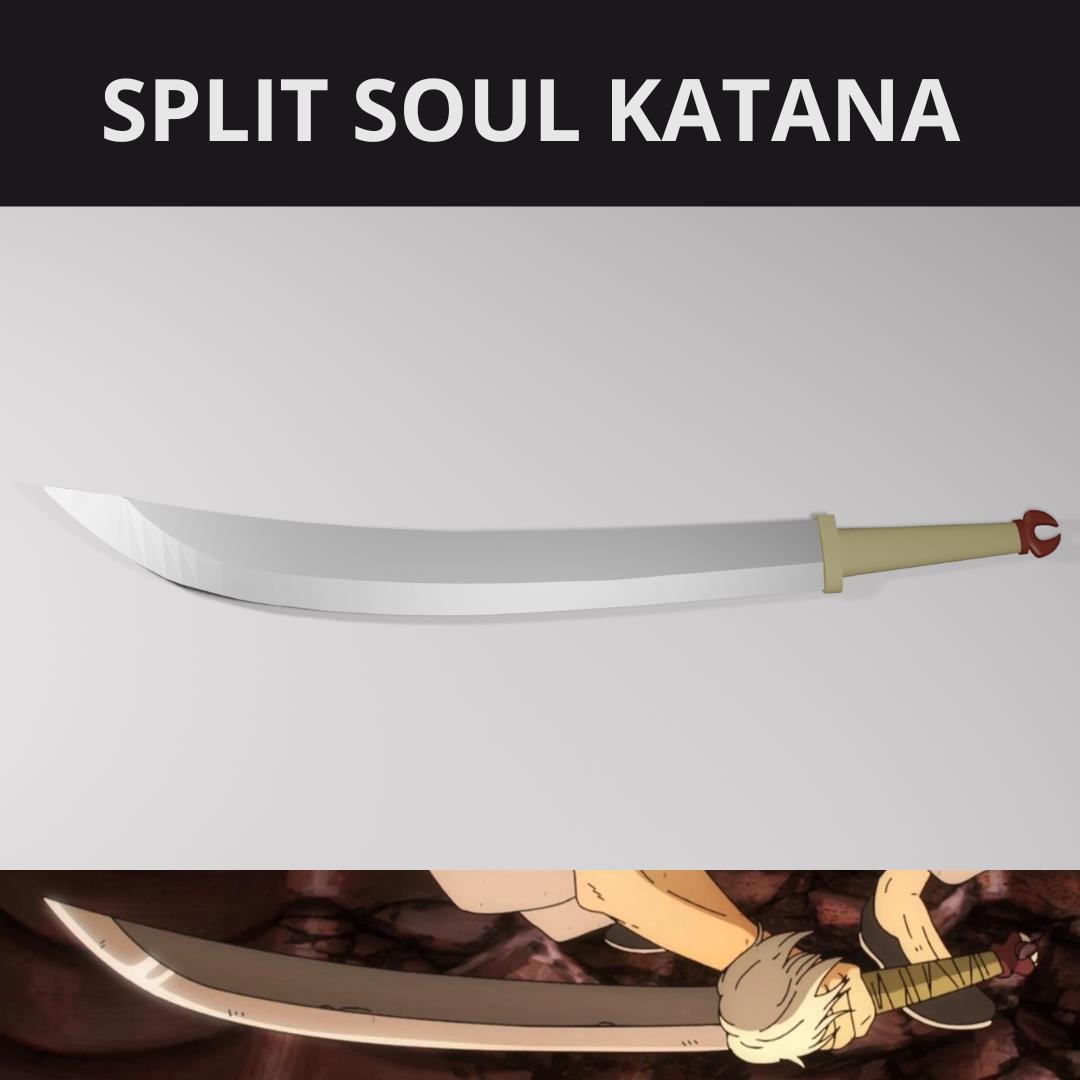 Split Soul Katana - Anime verfluchte Waffe / Modell und Cosplay Modell ...