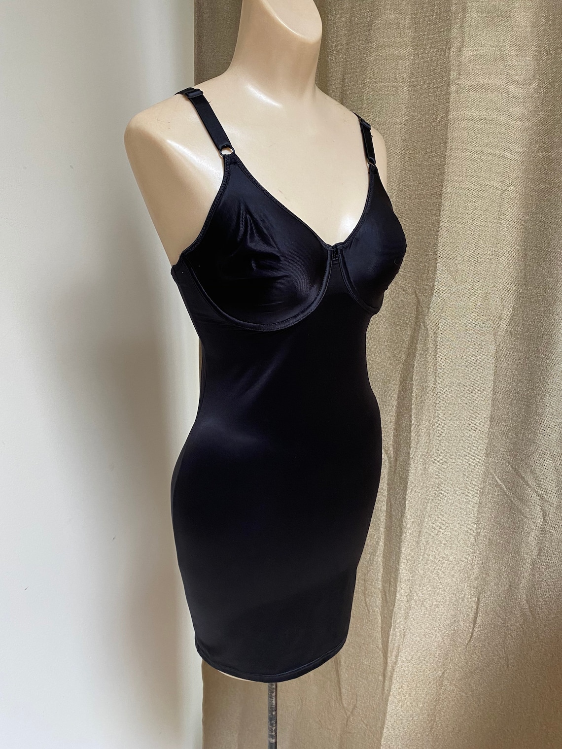 Vintage Bali 34C Black Shaper Slip, Bali Body Shaper Slip, Bali ...