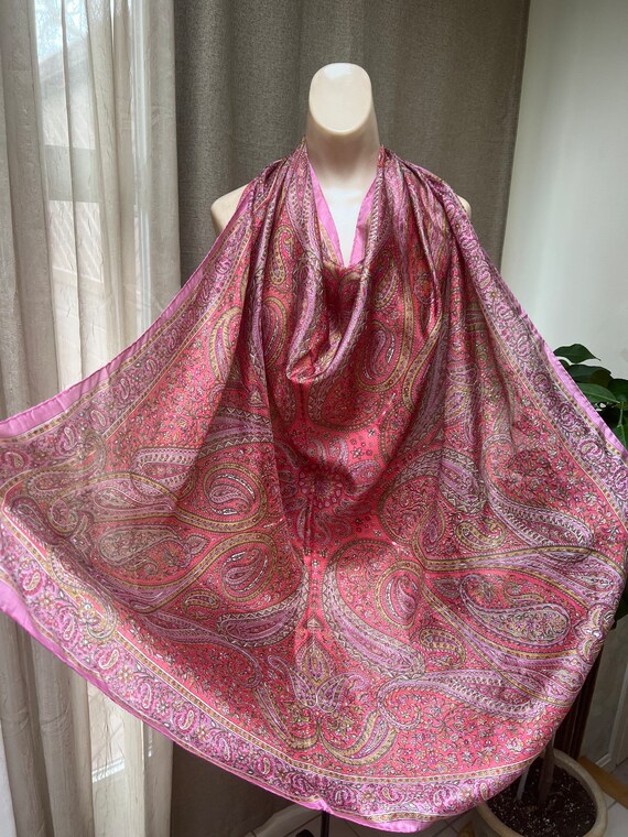 Paisley print scarf pink - Gem